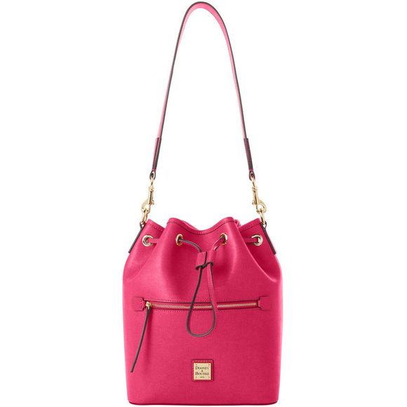 Dooney & Bourke | Bags | Dooney Bourke Saffiano Drawstring Shoulder Bag ...